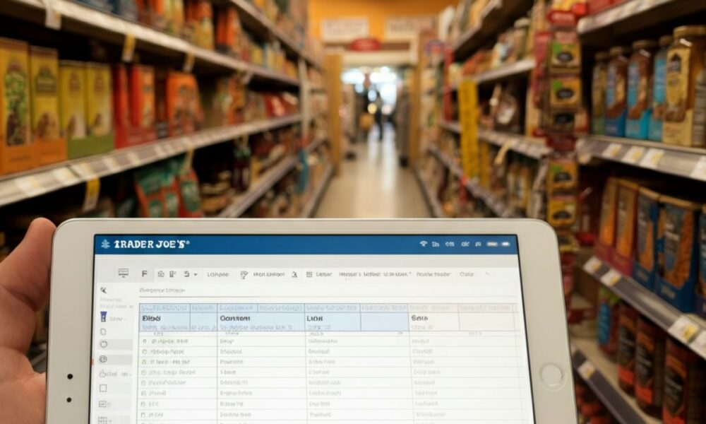 The Power of the trader joes food codes shoping list database list excel