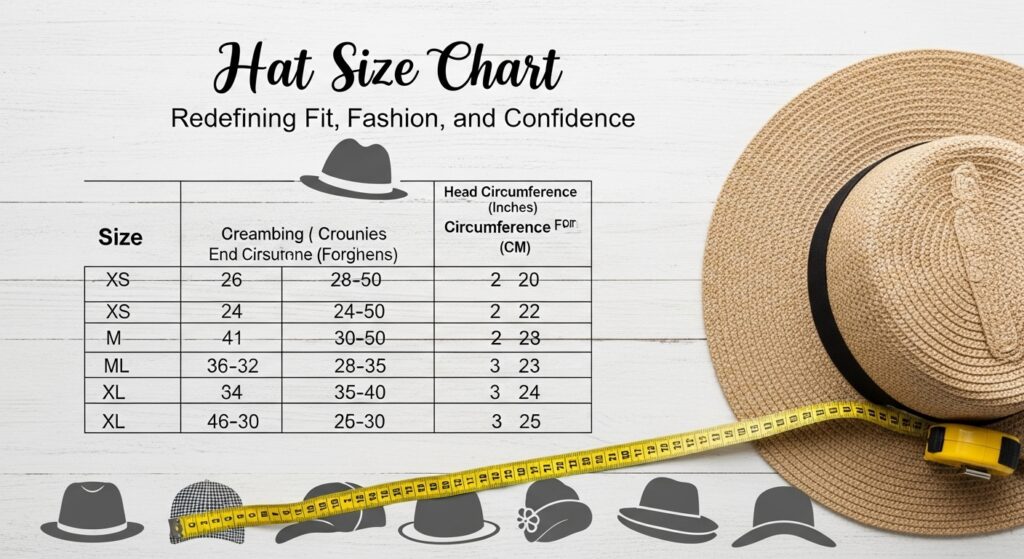 Hat Size Chart: Redefining Fit, Fashion, and Confidence - Croesoffice